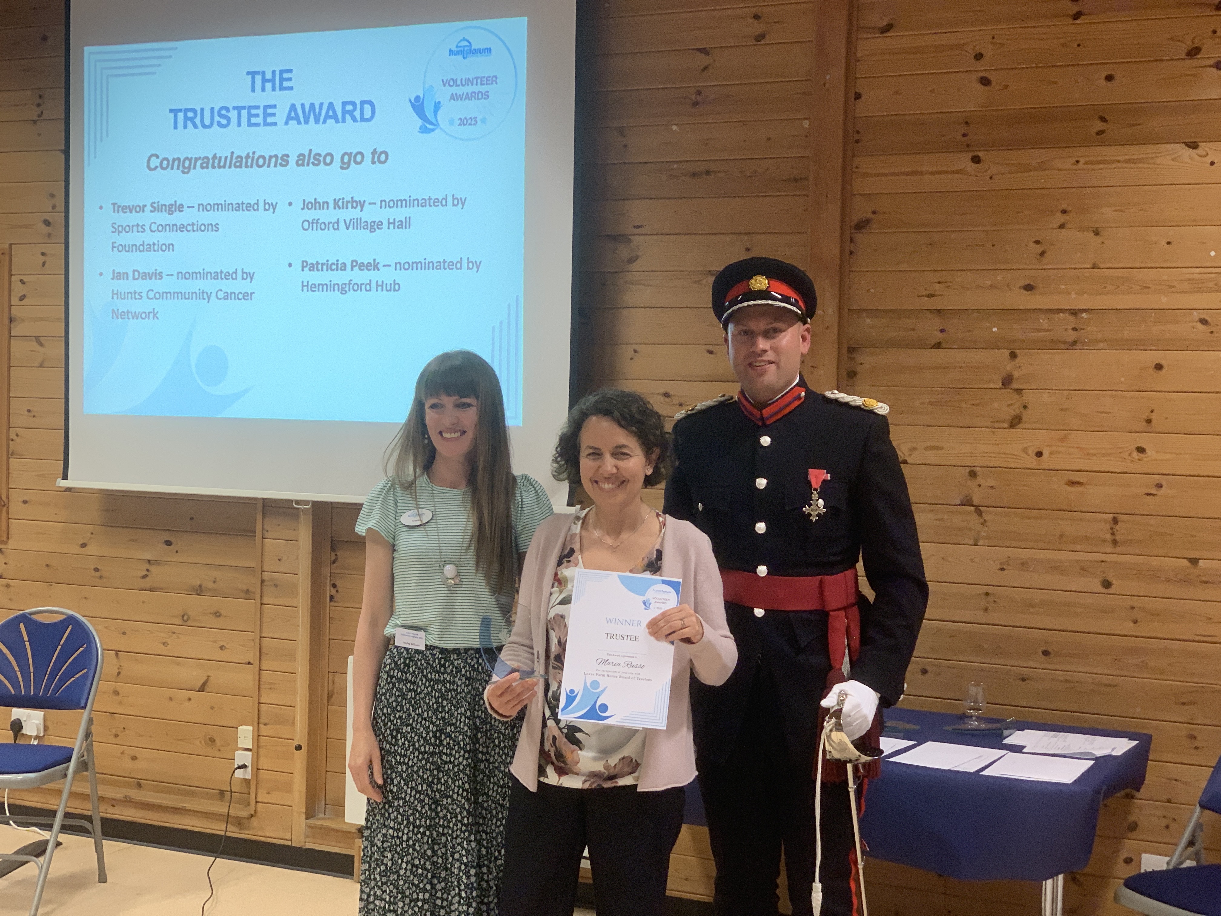 And the winner of Hunts Forum’s Trustee of the Year Award is…Maria ...